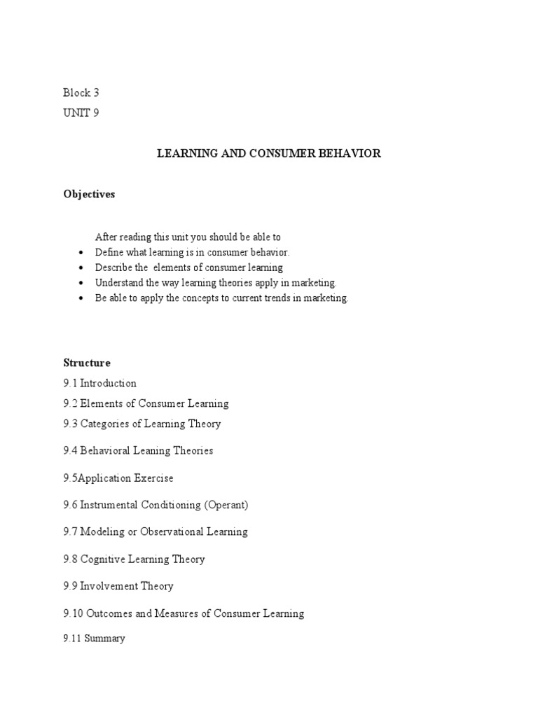 Learning and Consumer Behavior | PDF | Classical Conditioning | Brand