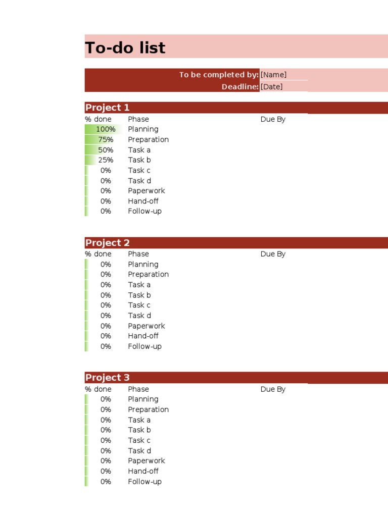 To-Do List: Project 1 | PDF