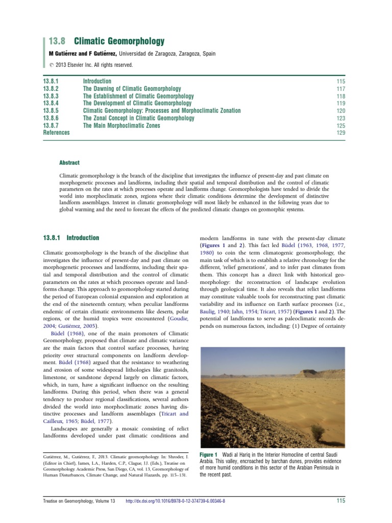 Climatic Geomorphology Overview | PDF | Geomorphology | Glacier