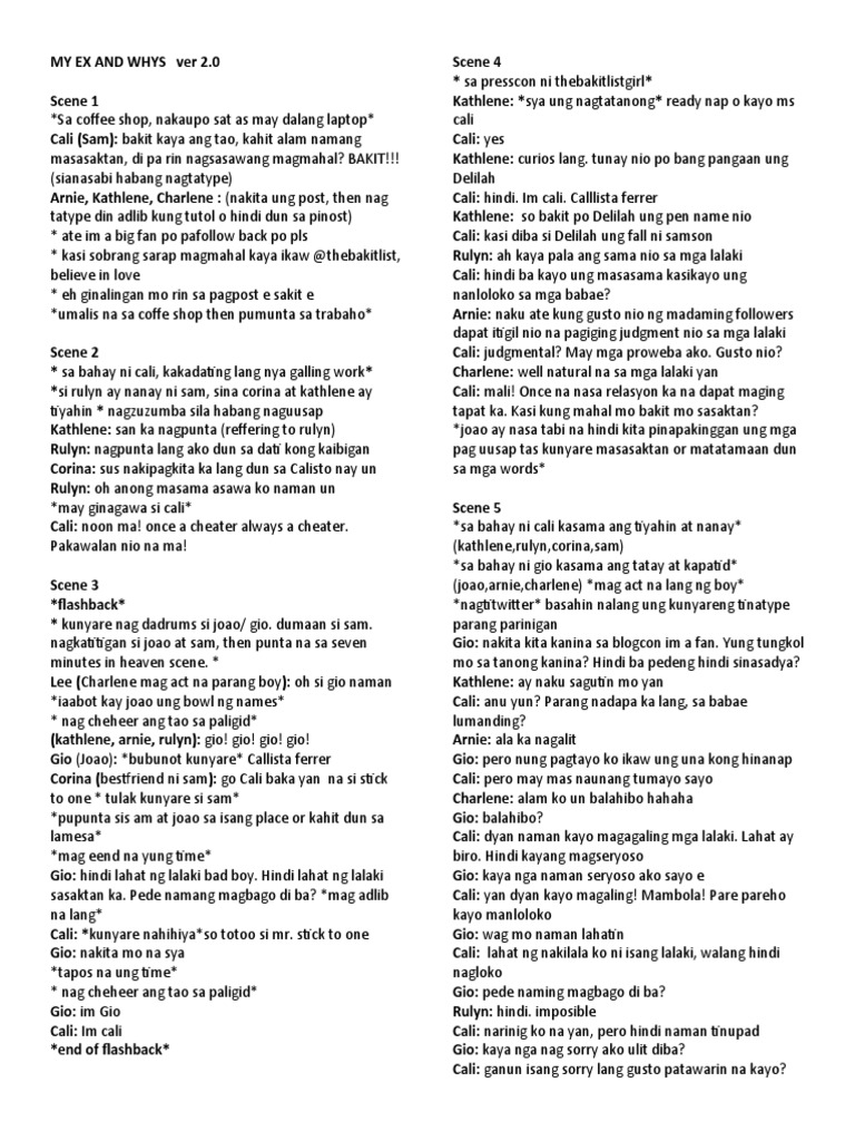 MY EX AND WHYS Ver 2 | PDF