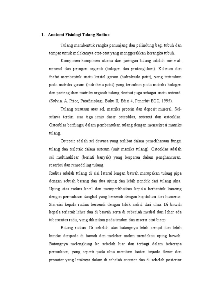 Anatomi Fisiologi Tulang Radius | PDF