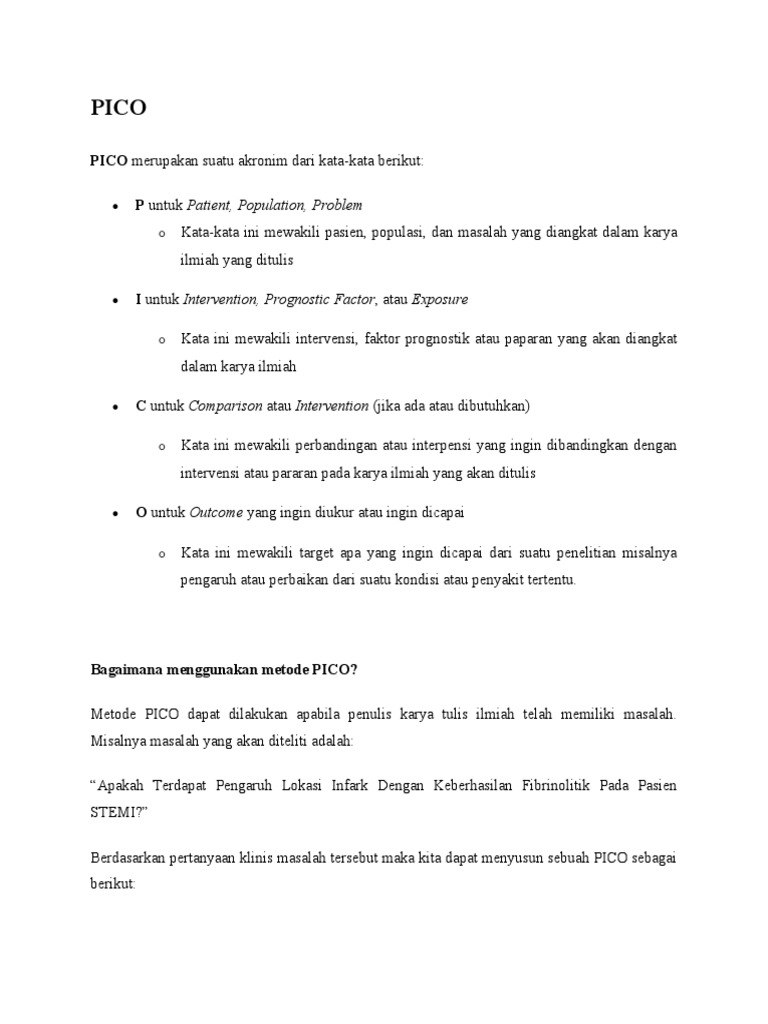Optimalkan Pencarian Jurnal dengan Metode PICO | PDF