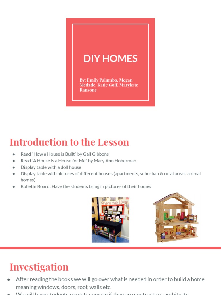 DIY Home Building Lesson for Kids | PDF