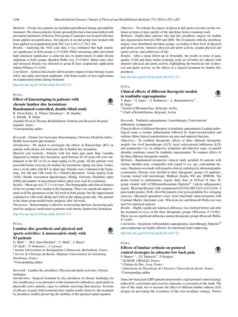 8 | PDF | Low Back Pain | Physical Therapy