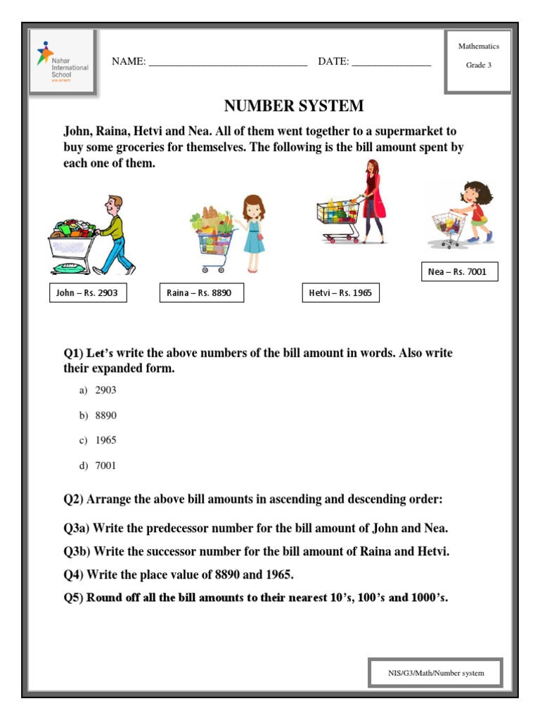 Grade 3 Math: Number System Basics | PDF