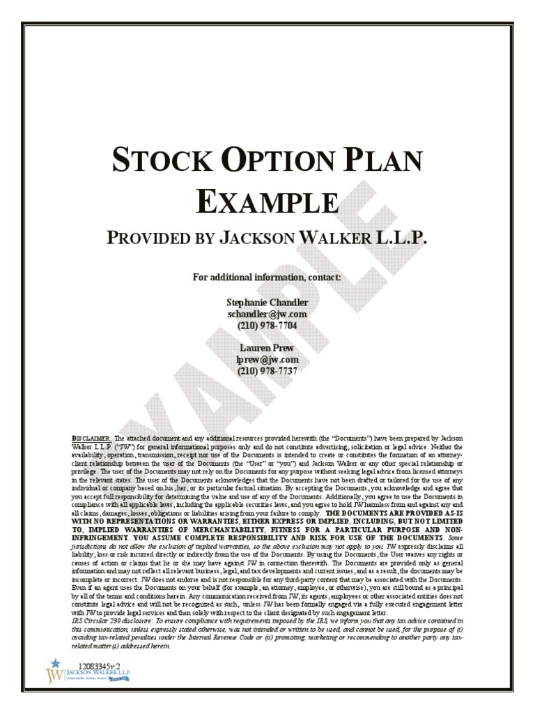 Stock Option Plan | PDF | Stocks | Employee Stock Option