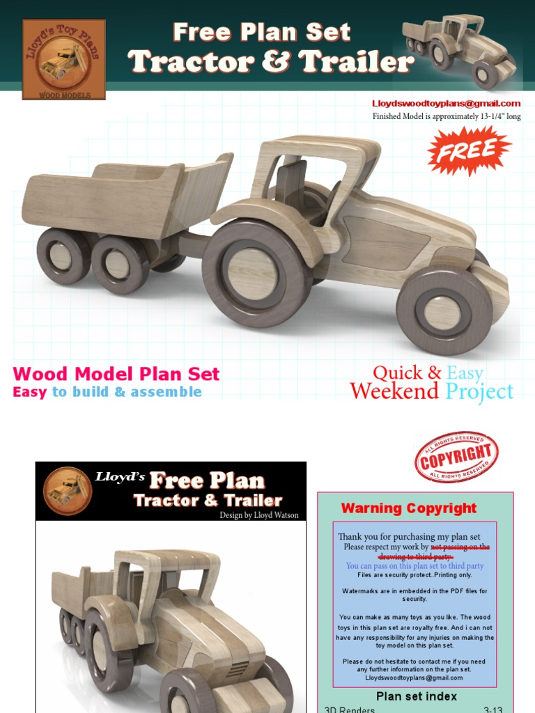 Tractor & Trailer: Free Plan Set | PDF | Printer (Computing) | Trailer ...