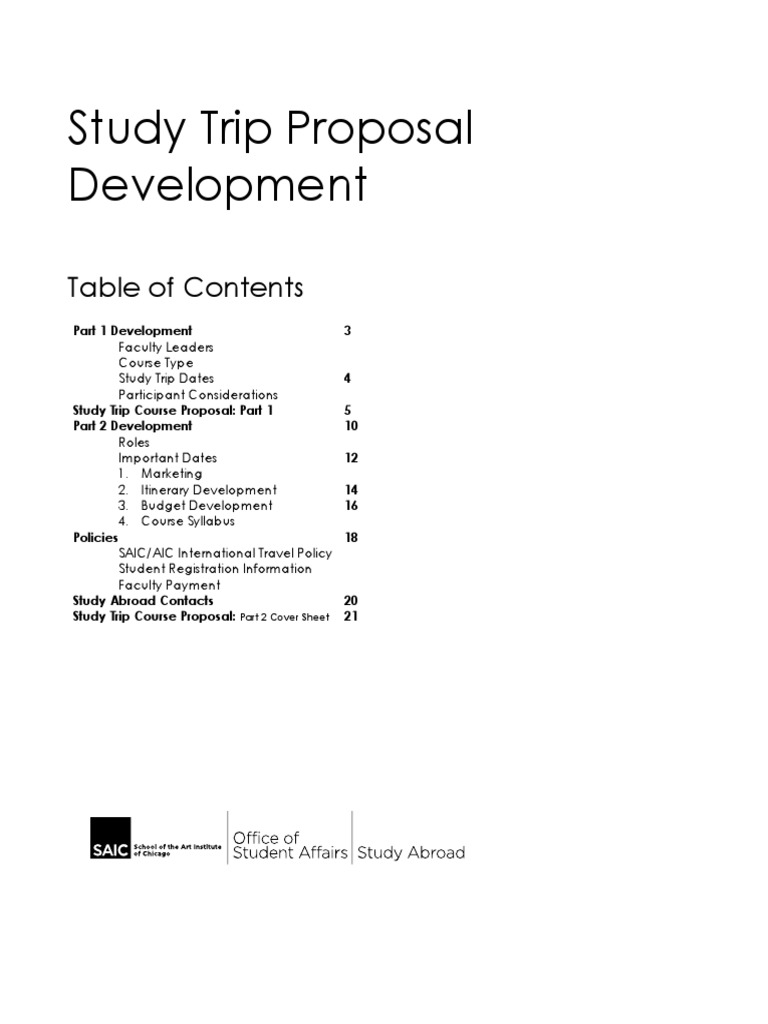 Study Trip Proposal Development | PDF | International Student | Hostel