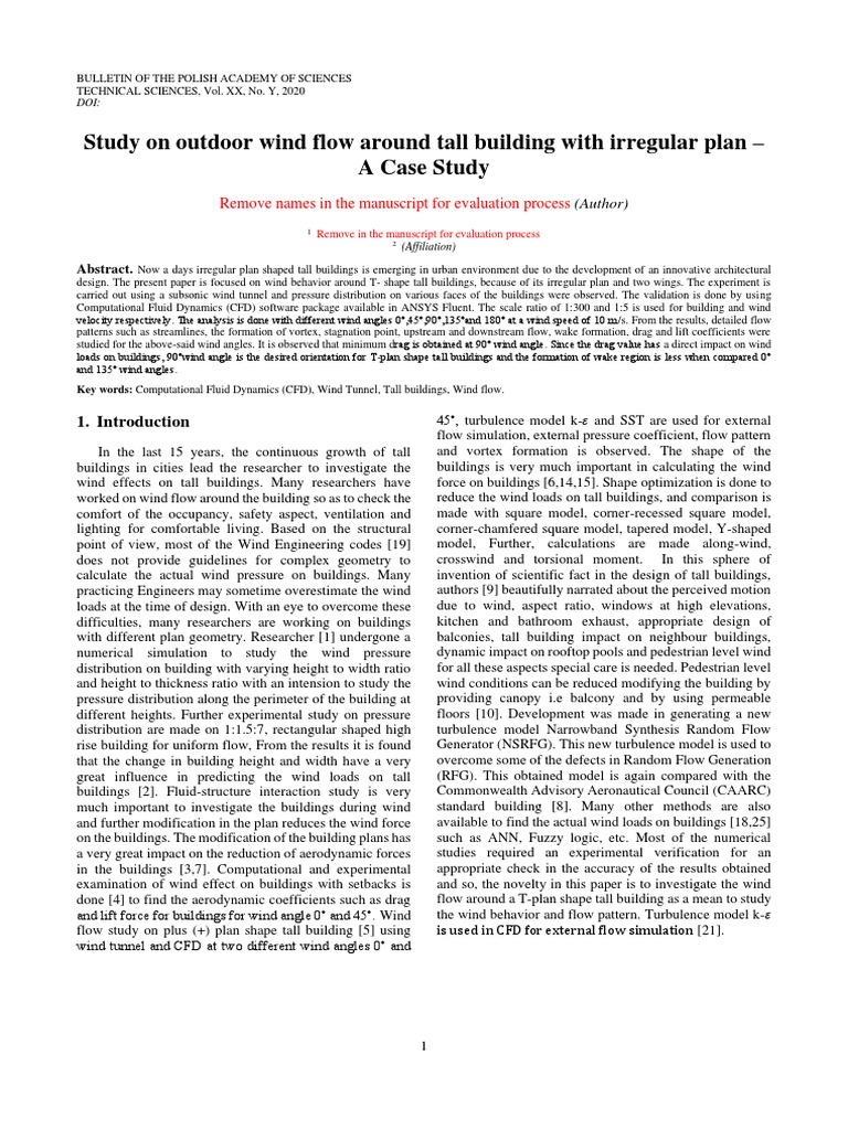 Wind flow study of irregular T-shaped tall buildings | PDF | Turbulence ...