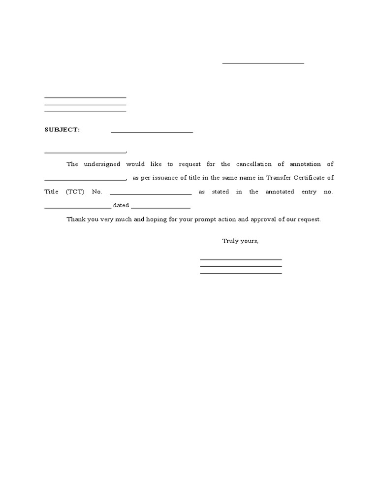 LETTER Request Blank 4 | PDF