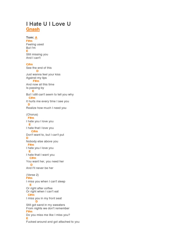 I Hate U I Love U | PDF