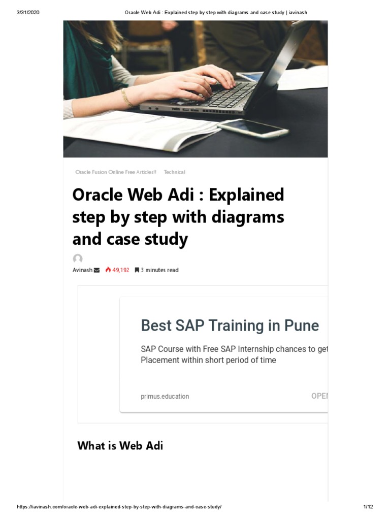 Oracle Web Adi - Explained Step by Step With Diagrams and Case Study - Iavinash | PDF ...