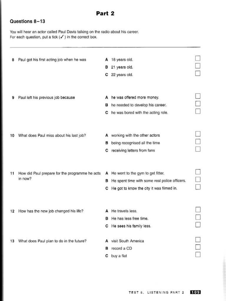 PET Practice Tests Plus 2-107-109 | PDF