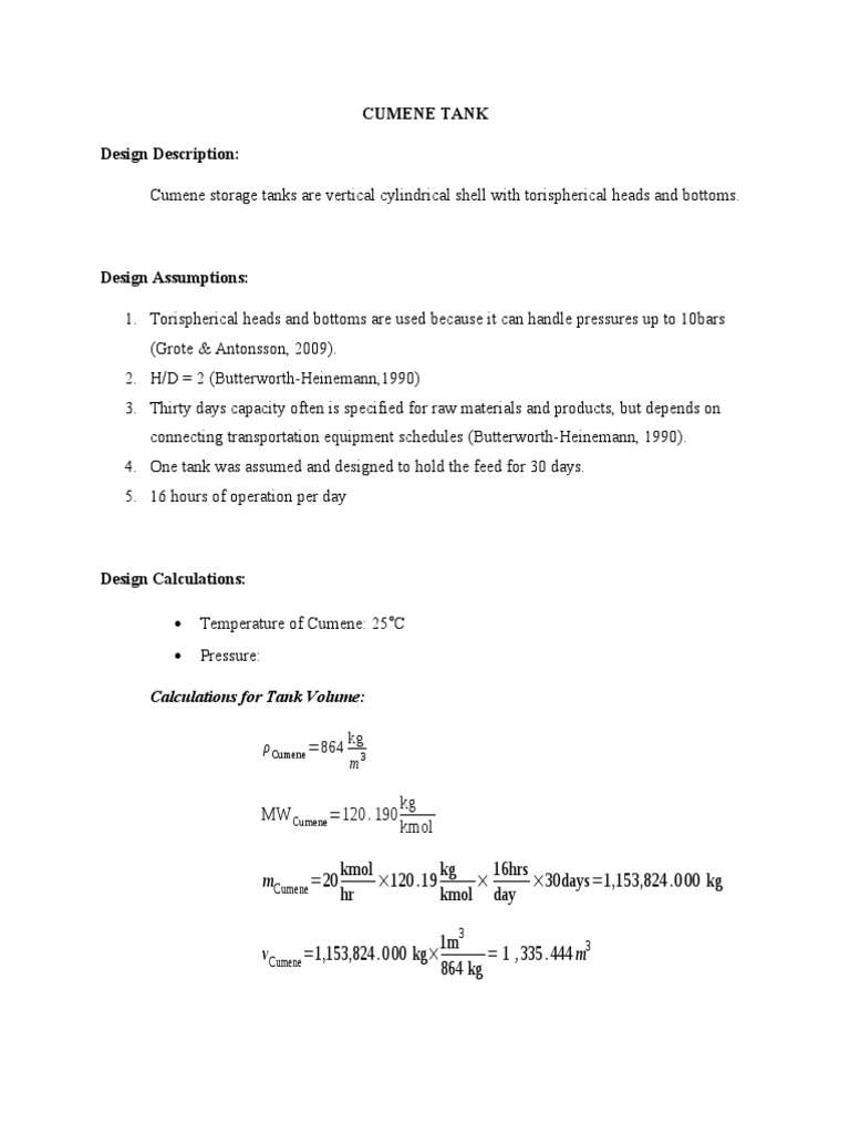 Storage Tank Appendix-Edited | PDF | Volume | Pressure