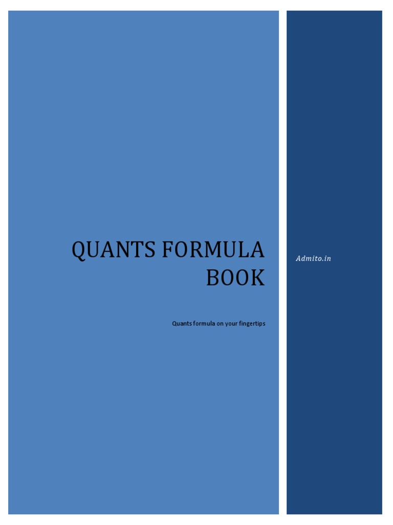 Quant Formula Handbook | Download Free PDF | Area | Triangle