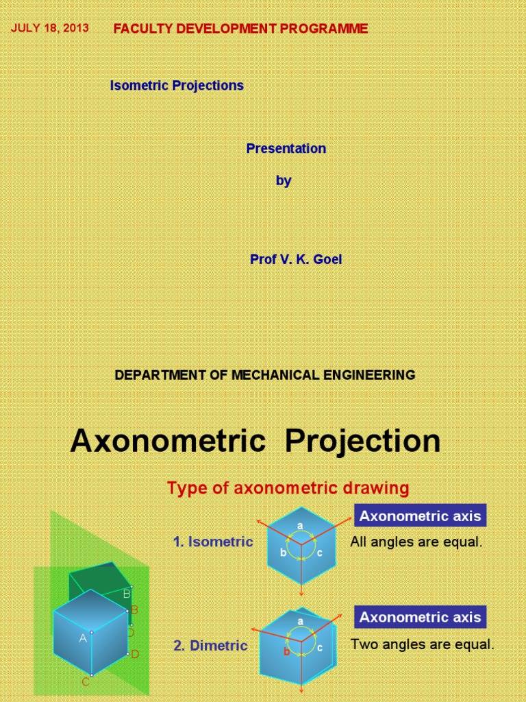 Isometric Projections: Faculty Development Programme | PDF ...