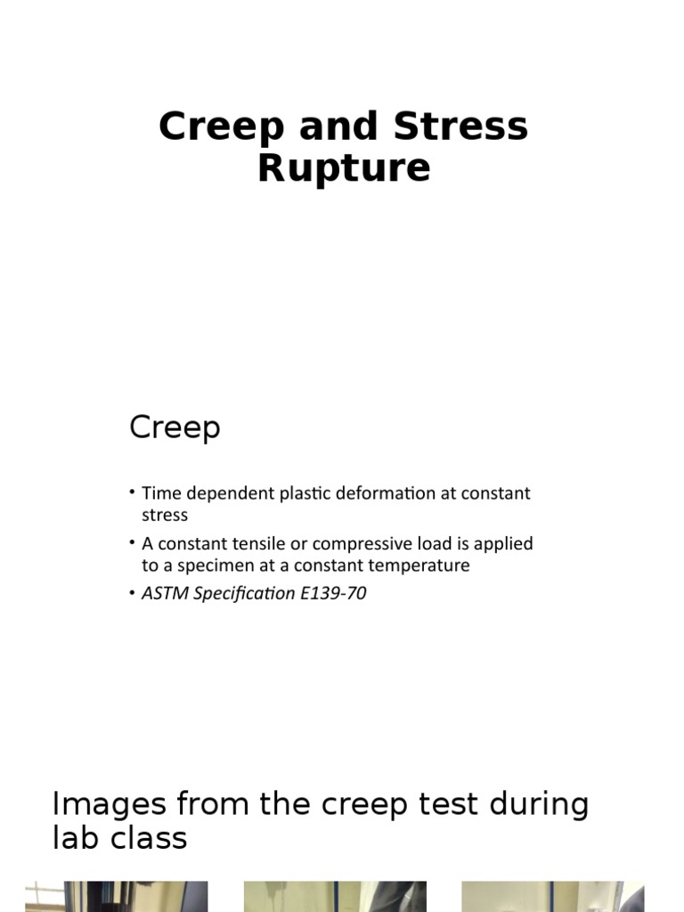 Creep and Stress Rupture Analysis | PDF
