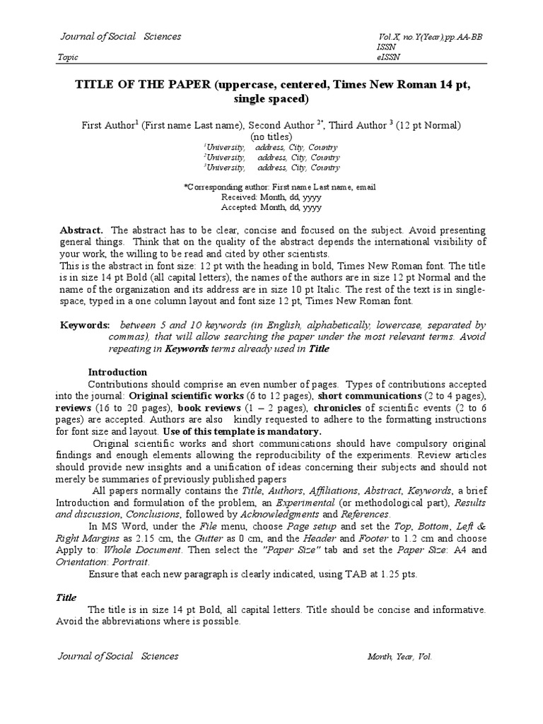 Journal Submission Guidelines for Authors | PDF | Letter Case ...