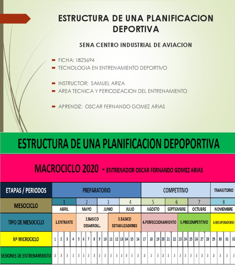Estructura de Una Planificacion Deportiva | PDF