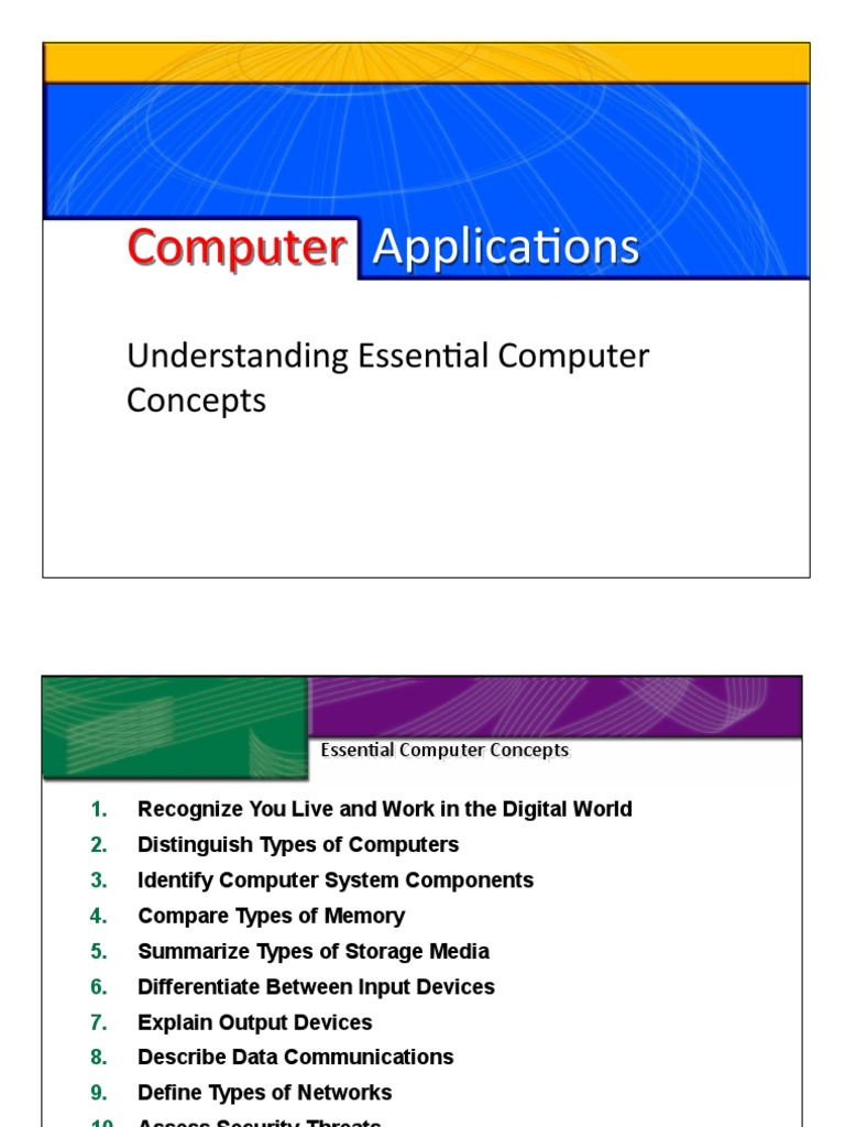 Essential Computer Concepts 2 | PDF | Computer Network | Computer Data ...