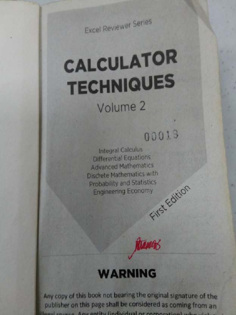 Calculator Techniques Vol 2 by Dimal | PDF