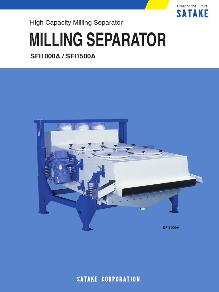 Milling Separator: SFI1000A / SFI1500A | PDF | Mill (Grinding) | Cereals