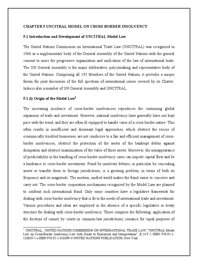 Uncitral Model On Cross Border Insolvency | PDF | Bankruptcy | Liquidation