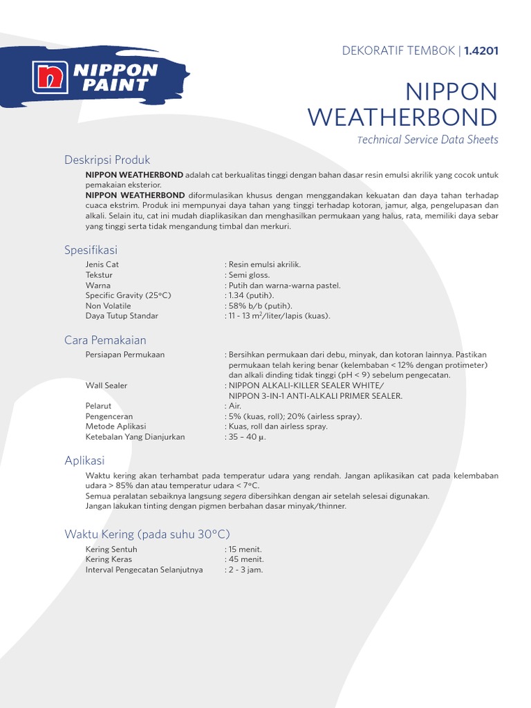 Brosur Cat NIPPON WEATHERBOND | PDF