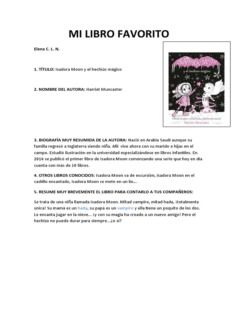 Elena. MI LIBRO FAVORITO | PDF