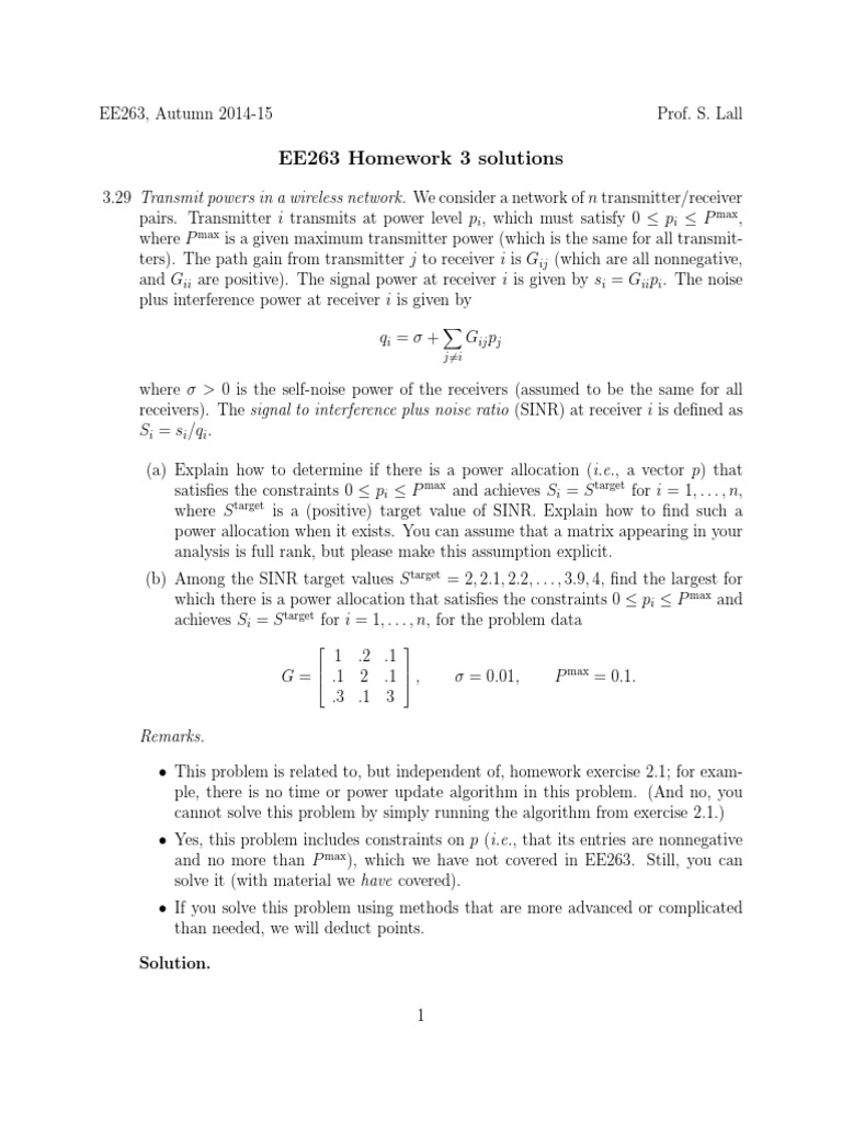 EE263 Homework 3 Solutions: Remarks | PDF | Sine | Matrix (Mathematics)