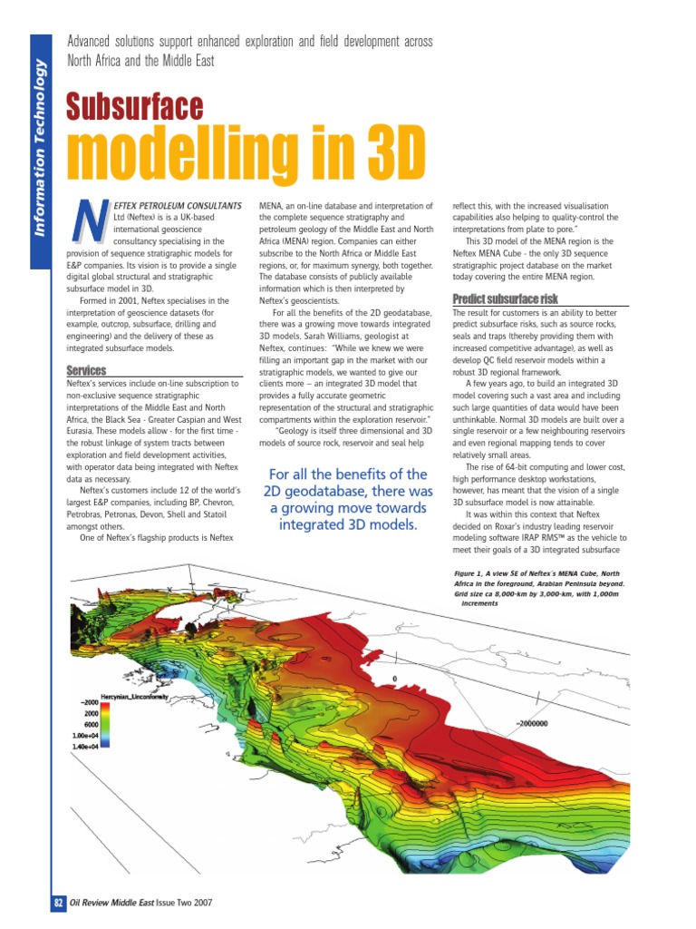 Modelling in 3D: Subsurface | PDF | Stratigraphy | Petroleum Reservoir