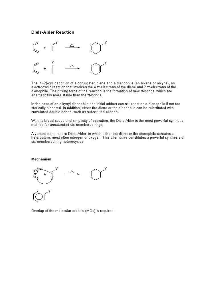 Diels-Alder Reaction Mechanism | PDF | Organic Chemistry | Chemistry