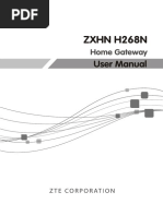 ZTE H1600 Home Gateway User Manual | PDF | Wi Fi | Computer Network