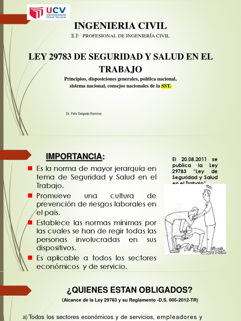 La Ley 29783 de Seguridad y Salud en el Trabajo: Principios, Sistema Nacional y ...