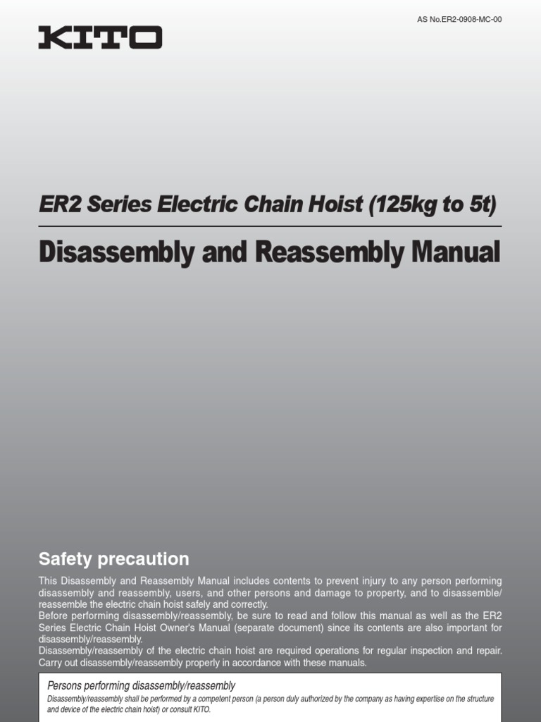 ER2 Dis Assembly Assembly Manual (Rev.0908-MC-00) ENG | PDF ...