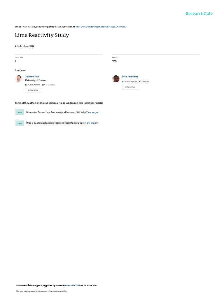 Lime - Reactivity - WC2014 - 01 PDF | PDF