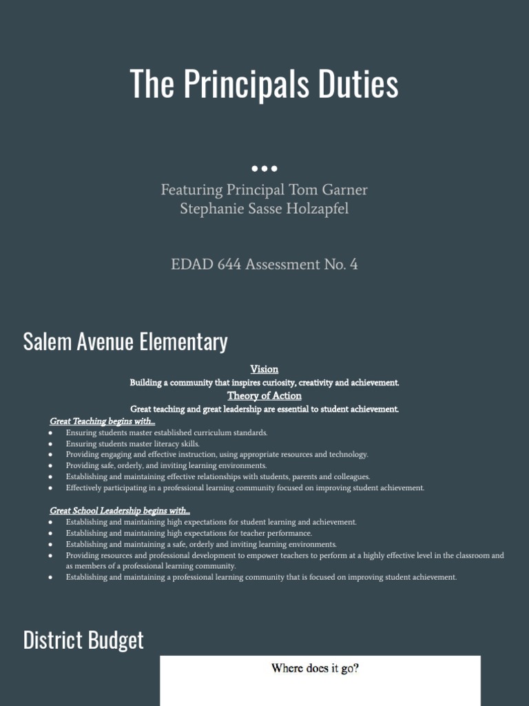 The Principals Duties | PDF | Teachers | Schools