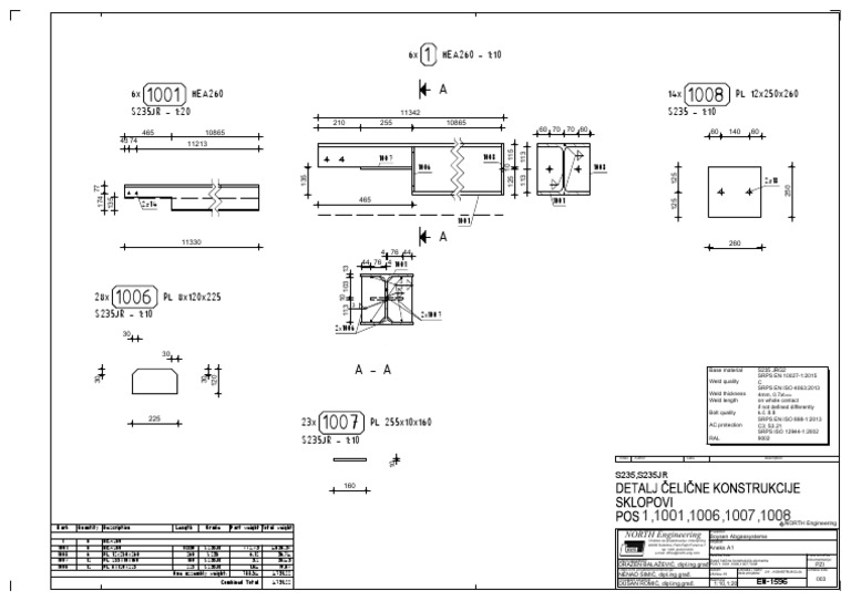 Sheet 003 Assembly 1 - A3.dwg-A3 Advance Steel | PDF | Nature