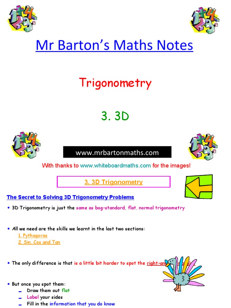 MR Barton's Maths Notes: Trigonometry | PDF | Triangle | Trigonometry
