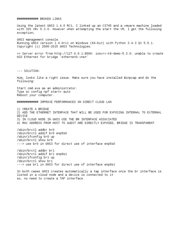 GNS3 Tips | PDF