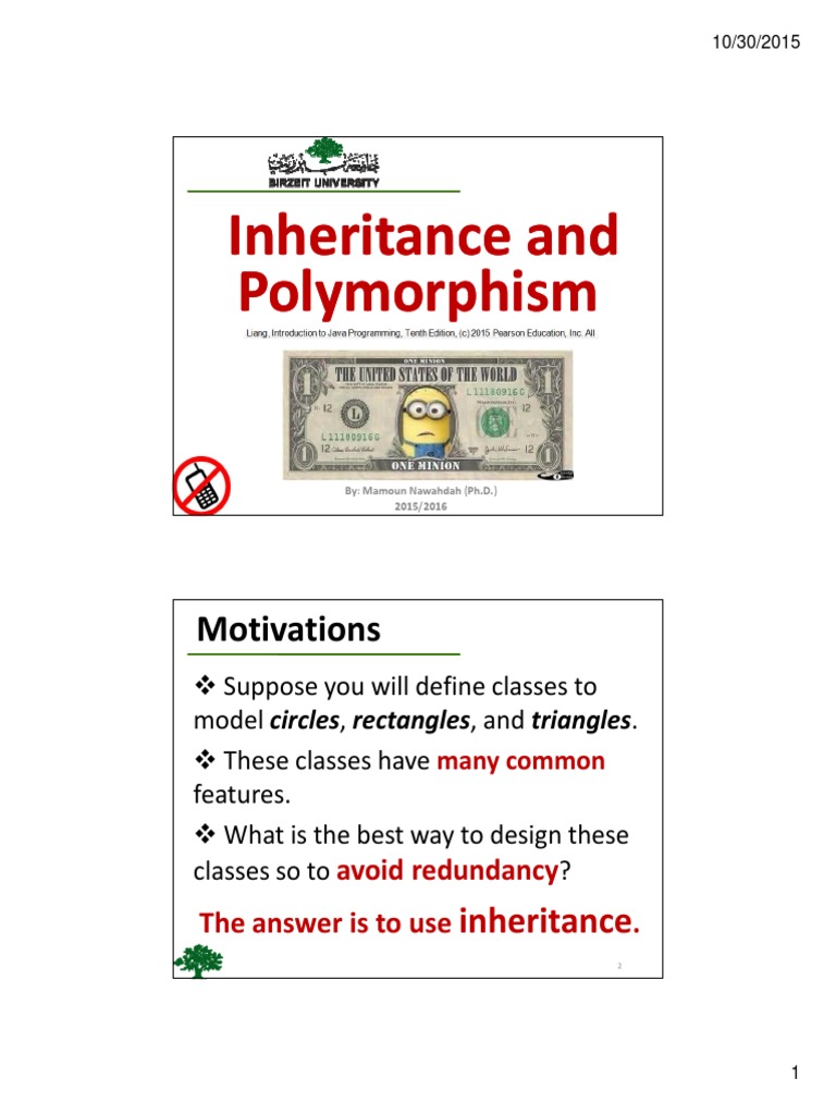 Java Inheritance & Polymorphism Guide | PDF | Method (Computer Programming) | Inheritance ...