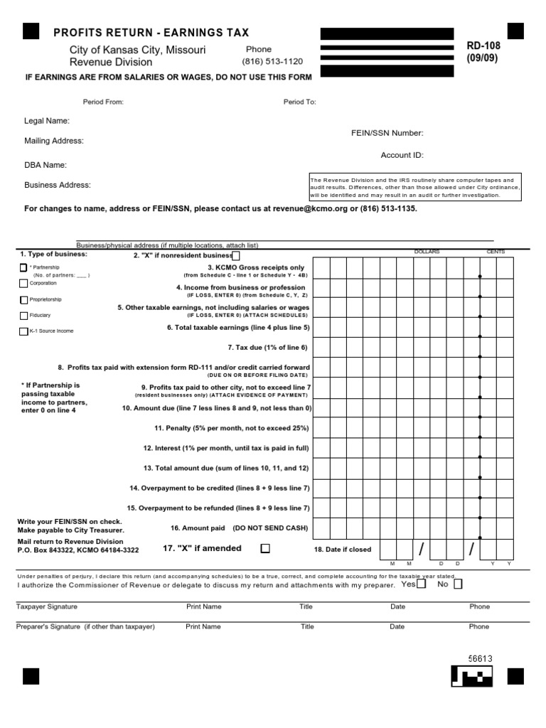 RD 108 | PDF | Irs Tax Forms | Income Tax In The United States