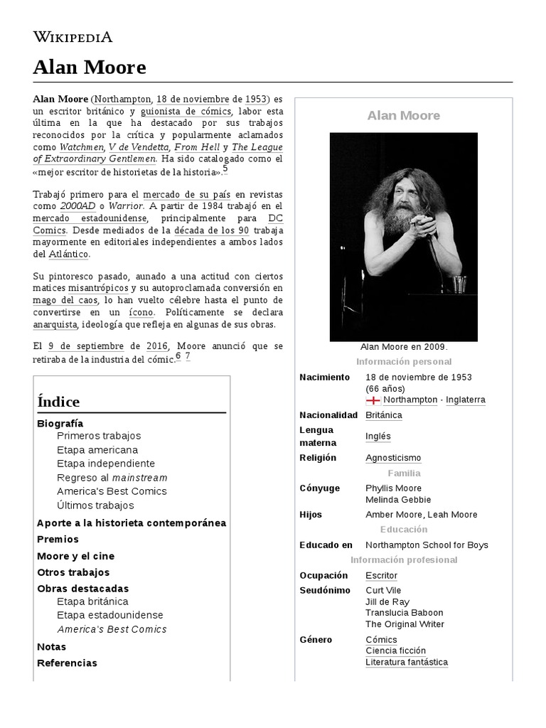 Alan Moore PDF | PDF | DC comics | Cómics