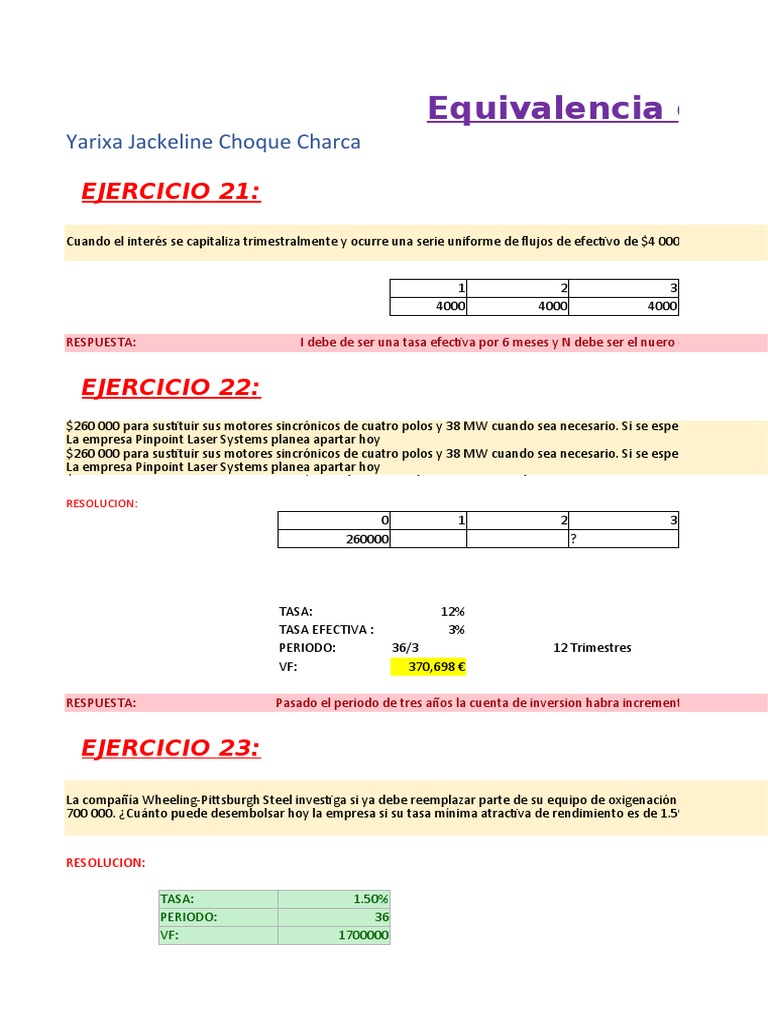 Ejercicios Del Capitulo 4 | PDF | Interés | Bancario