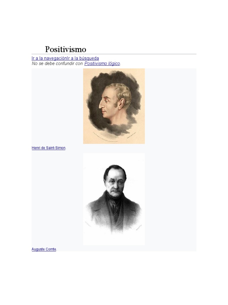Positivismo | PDF | Positivismo | Metafilosofía