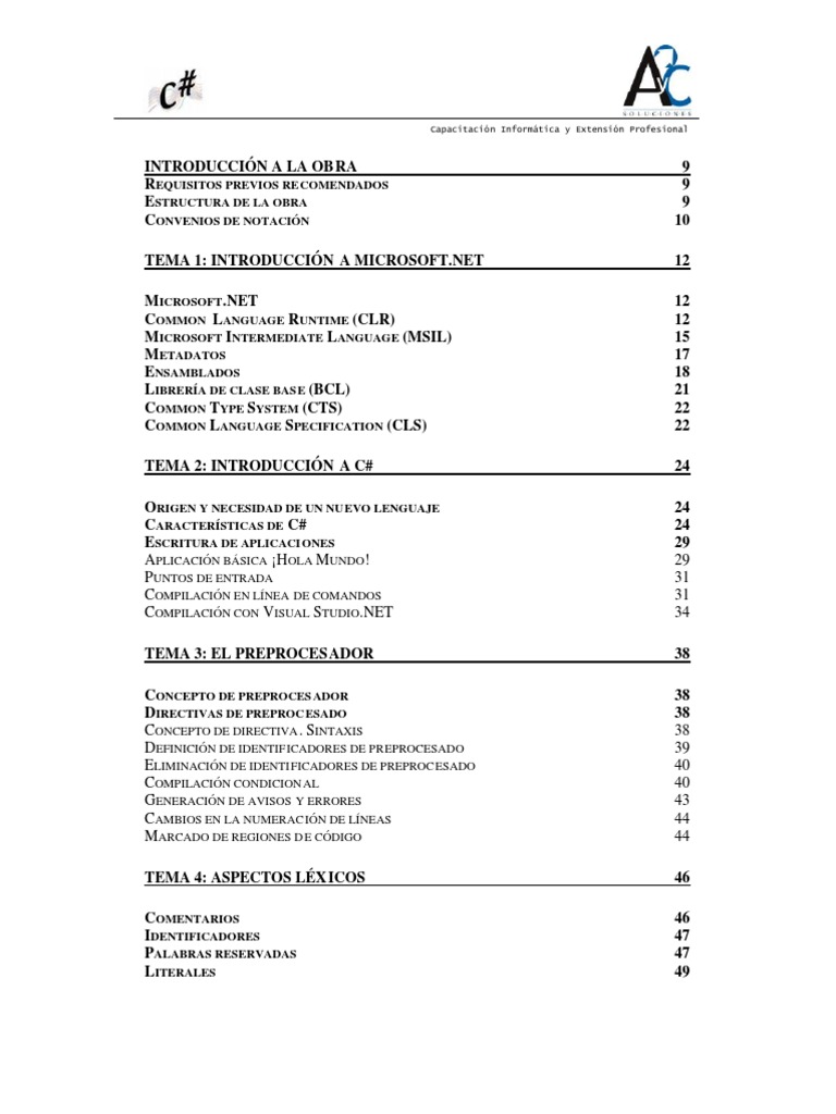 El Lenguaje de Programación C# | PDF | .NET Framework | Compilador
