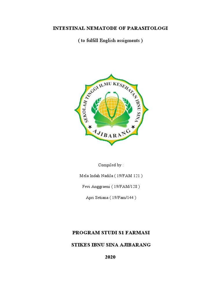 Intestinal Nematode Makalah | PDF | Nematode | Diseases And Disorders