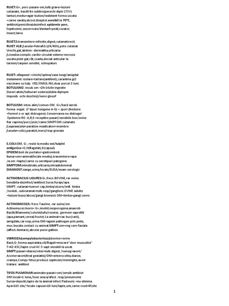 Zoonoze in Medicina Veterinara | PDF | Microbiology | Nature