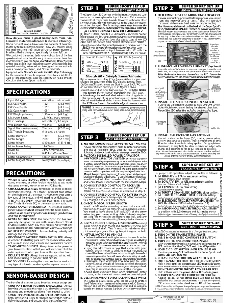 Novak Super Sport | PDF | Capacitor | Manufactured Goods