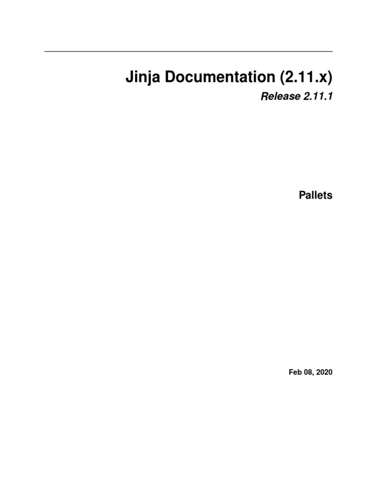 Jinja Palletsprojects Com en 2.11.x PDF | PDF | Character Encoding | String (Computer Science)
